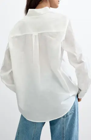 Desigual Embroidered Patch Cotton Button Down Shirt