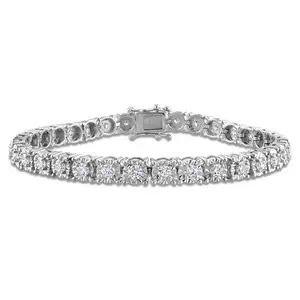 JULIANNA B. 3-1/8 Ctw Lab-grown Diamond Tennis Bracelet - Sterling Silver