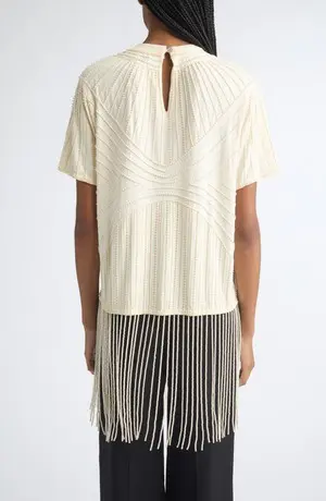 Sea Carlotta Embroidered Fringe Top