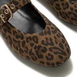 Fitflop Delicato Suede Leopard Mary Janes