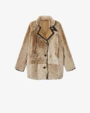 Isabel Marant Étoile Rema Shearling Coat - Ecru