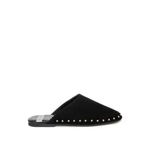 RAG & CO Corbera Studs Embellished Flat Mules In By - Black