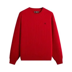Kith Basketweave Tilden Crewneck Sweater 'fame - Red