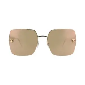Cartier Round-frame Titanium Sunglasses - Gold