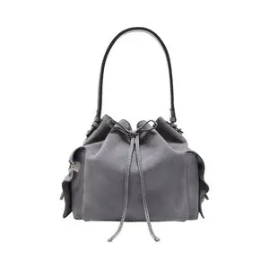Acne Studios Multipocket Suede Bucket Bag 'cold - Grey