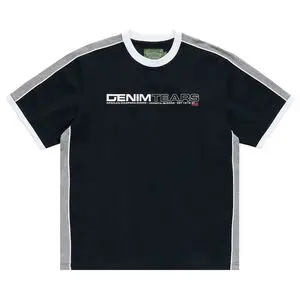 DENIM TEARS Paneled Tee - Black