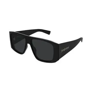 Saint Laurent Wide Rectangular Sunglasses - Black
