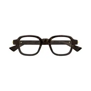 Bottega Veneta Squared Shape Eyeglasses 'havana/transparent - Brown