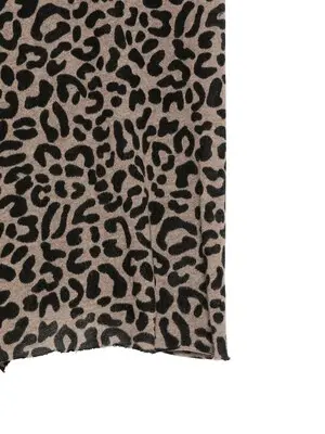 Faliero Sarti Ayame Cashmere Stole With Leopard Print