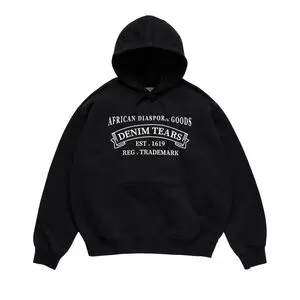 DENIM TEARS Adg Stamp Hoodie - Black