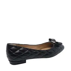 FERRAGAMO Varina Quilt Ballets - Black