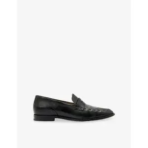 ALLSAINTS Jules Stitch Leather Loafers - Black