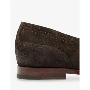 ALLSAINTS Jules Stitch Suede Loafers - Karoo Brown