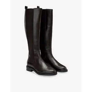 ALLSAINTS Bales Leather Knee-high Boots - Dark Brown
