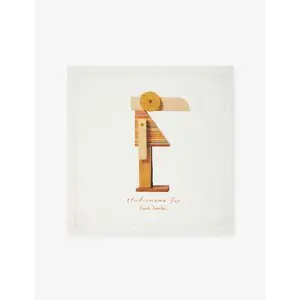 Paul Smith Dream Factory Douglas Print Cotton Pocket Square - White
