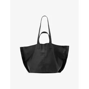 ALLSAINTS Lutece Oversized Leather Tote Bag - Black