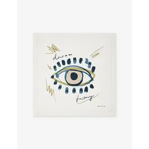 Paul Smith Dream Factory Print Cotton Pocket Square - White