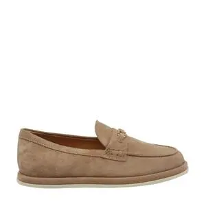TOD'S Suede Loafers - Gold