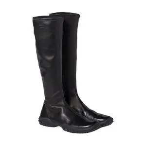 Miu Miu Stretch Tassel Boots - Black