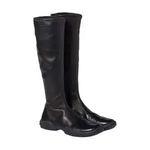 Miu Miu Stretch Tassel Boots - Black