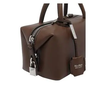 Max Mara 0,3 Cm Holdalls Small Boston Bag - Brown