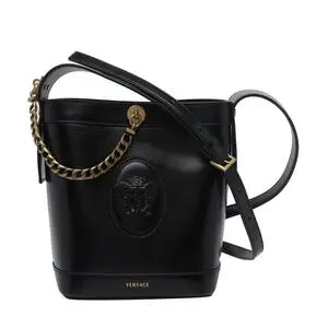 Versace Mini Pivot Bucket Bag - Black