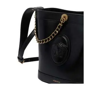 Versace Mini Pivot Bucket Bag - Black