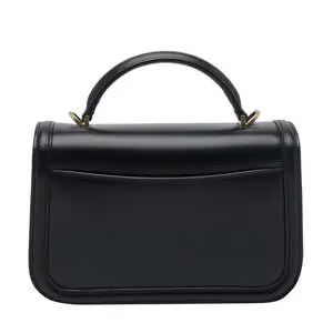Saint Laurent Box Small Leather Solferino Bag With Handle - Black