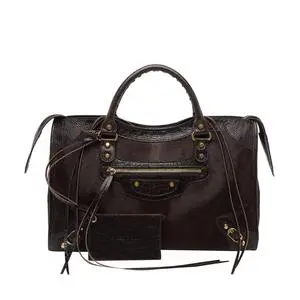 Balenciaga Medium City Handbag - Brown