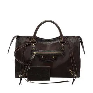 Balenciaga Medium City Handbag - Brown
