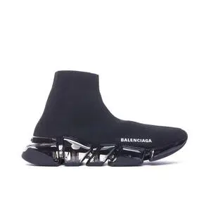 Balenciaga Speed 2.0 Full Clear Sole Sneakers - Black