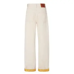Fendi Ff Detail Denim Pants