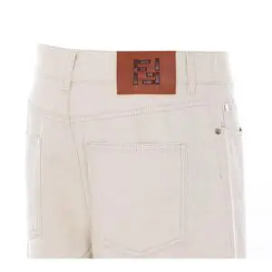 Fendi Ff Detail Denim Pants