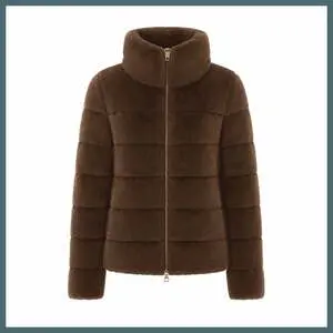 Herno Faux Fur Cape - Brown