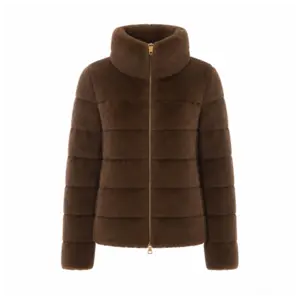 Herno Faux Fur Cape - Brown