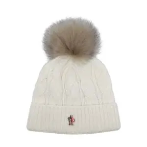 Moncler Logo Hat - White