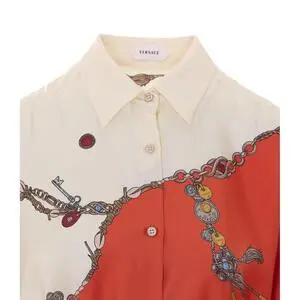 Versace Silk Twill Printed Dress