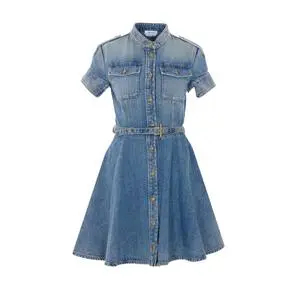 Alexander McQueen Denim Mini Dress - Blue