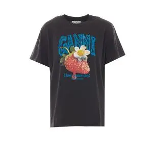 GANNI T-shirt Essential - Gray