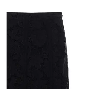 SELF-PORTRAIT Lace Midi Skirt - Black