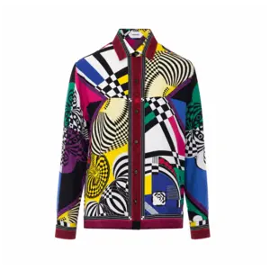 Versace Silk Twill Teatro Print Shirt - Multicolor
