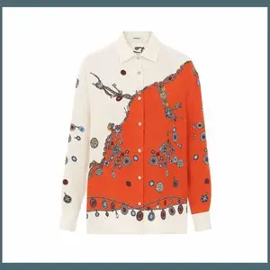 Versace Stolen Jewels Print Shirt - Orange