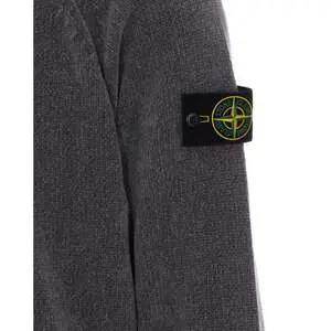 Stone Island Logo Sweater - Gray