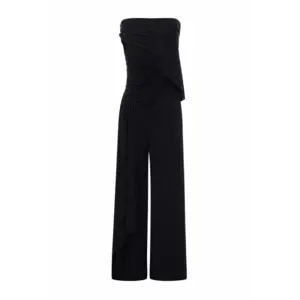 LANVIN Fluid Draped Jumpsuit - Black