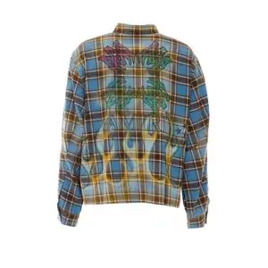 Amiri Ma Quad Flames Flannel Shirt