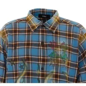 Amiri Ma Quad Flames Flannel Shirt
