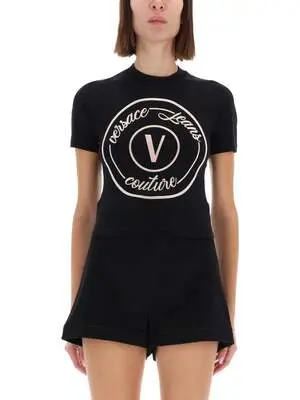 Versace Logo Crop T-shirt