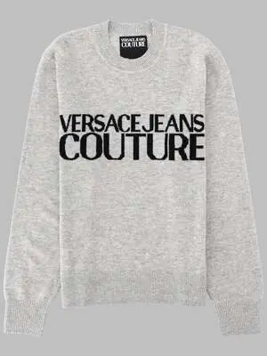 Versace Logo Crewneck Sweater - Grey