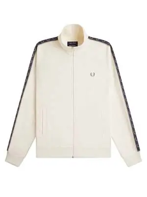 Fred Perry Zip-front Logo Sweatshirt Tracksuit For - Ivory