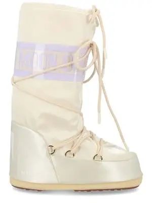 Moon Boot Moon Boot Unisex Insulated Lace-Up Snow Boots Ivory
